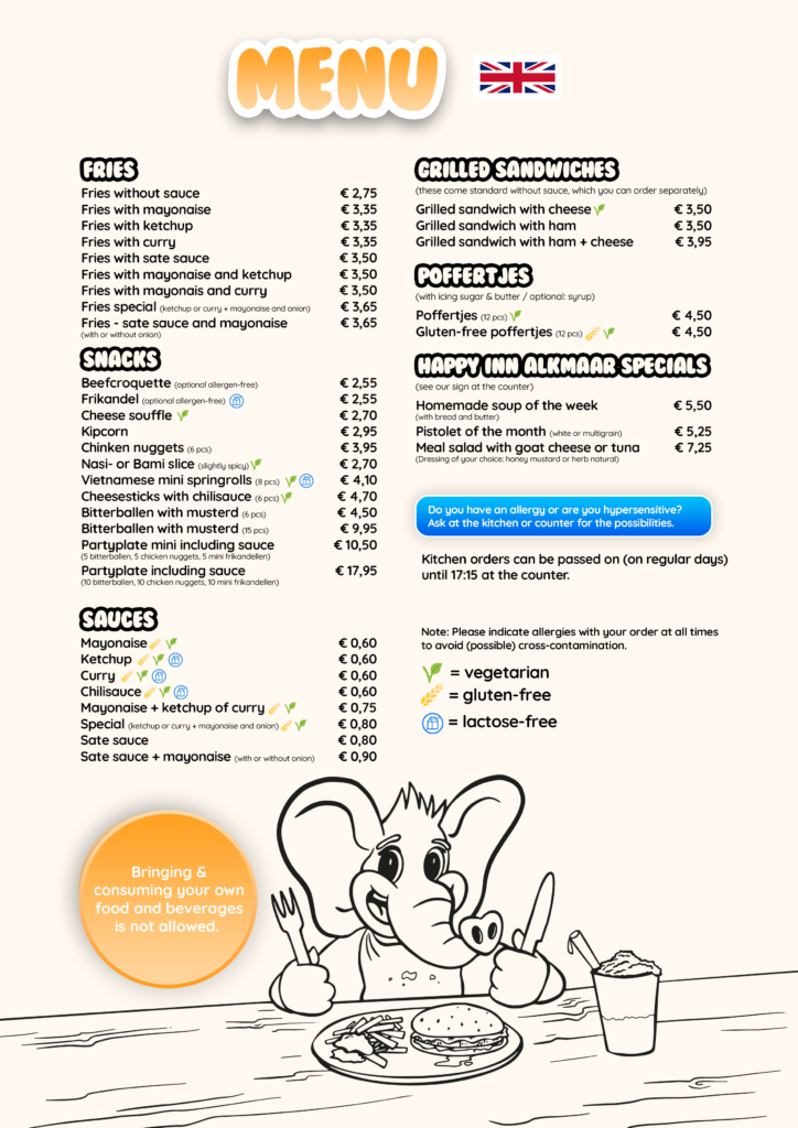 Food & drink – Happy Inn Alkmaar